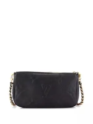LOUIS VUITTON Multi Pochette Accessoires Monogram Empreinte Giant Crossbody Bag - Black