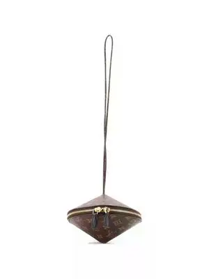LOUIS VUITTON Toupie Handbag Monogram Canvas Clutch - Brown