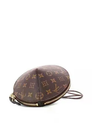 LOUIS VUITTON Toupie Handbag Monogram Canvas Clutch - Brown