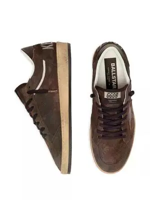 GOLDEN GOOSE Ball Star Suede Sneakers With Leather Star Detail