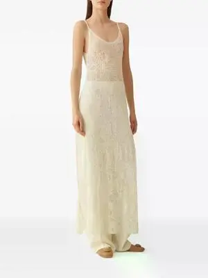 Fabiana Filippi Crocheted Midi Dress - Neutrals