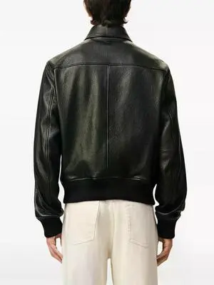AMI Paris Lamb Leather Zipped Jacket