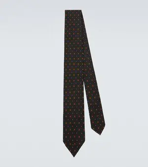 Rubinacci Floral Silk Jacquard Tie - Green