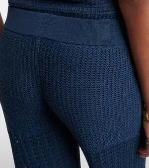 ERES Embleme Open-knit Straight Pants - Blue