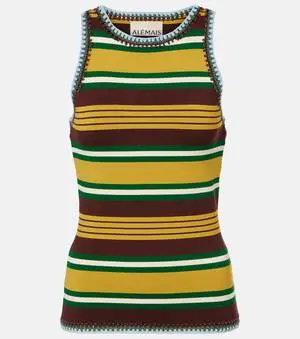 ALEMAIS Clover Knitted Striped Tank Top
