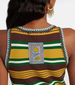 ALEMAIS Clover Knitted Striped Tank Top