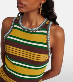 ALEMAIS Clover Knitted Striped Tank Top