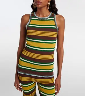 ALEMAIS Clover Knitted Striped Tank Top