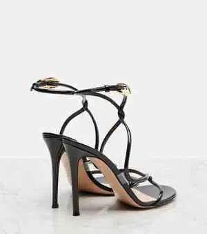GIANVITO ROSSI Jungle Mamba Leather Sandals