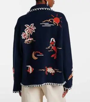 Alanui Remember Me Virgin Wool Jacket - Blue