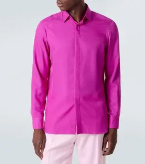 TOM FORD Perforated Silk Twill Shirt