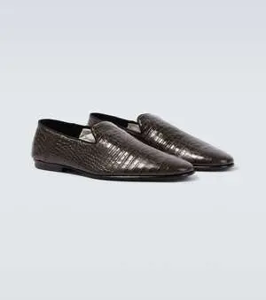TOM FORD Steven Croc-effect Leather Loafers