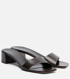 THE ROW Leather Mules