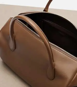THE ROW Faye Leather Top Handle Bag - Brown