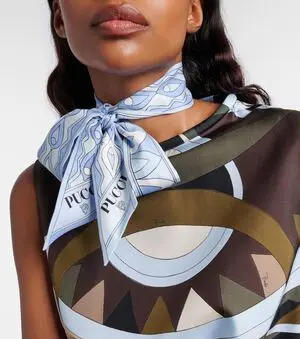 Emilio Pucci Printed Silk Twill Scarf