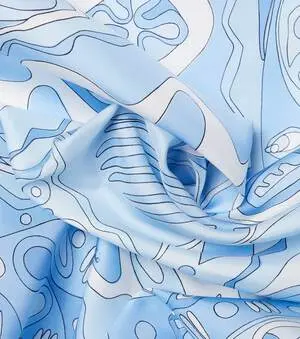 Emilio Pucci Angoli Silk Twill Scarf