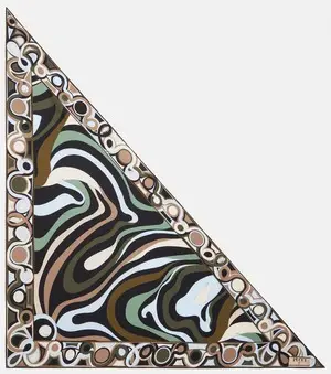 Emilio Pucci Marmo Silk Twill Scarf - Multicoloured