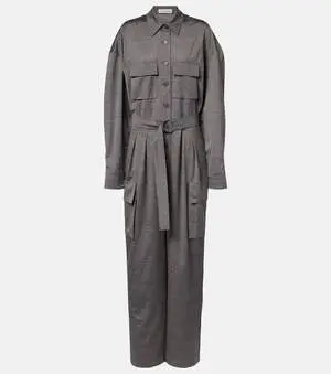 THE FRANKIE SHOP Linda Belted Jumpsuit - Grey