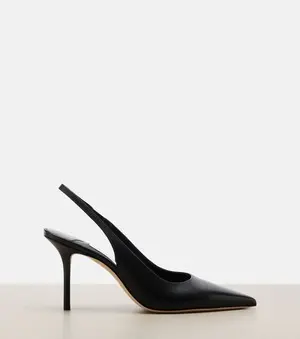 JIMMY CHOO Love Leather Slingback Pumps - Black