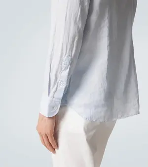 LARDINI Linen Shirt - Blue