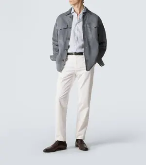 LARDINI Linen Shirt - Blue