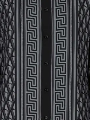 Versace Geometric Print Shirt - Grey