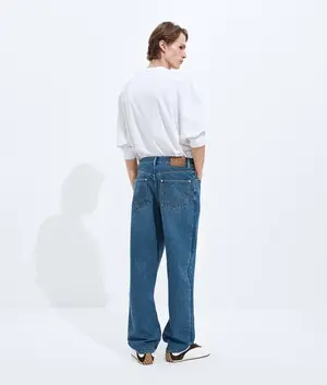 Bottega Veneta Medium Indigo Wide-leg Jeans - Mid Blue