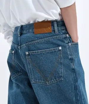 Bottega Veneta Medium Indigo Wide-leg Jeans - Mid Blue
