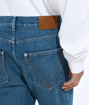 Bottega Veneta Medium Indigo Straight Leg Jeans