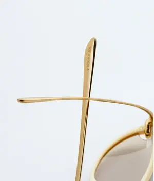 Bottega Veneta Knot Cat Eye Sunglasses - Beige/grey