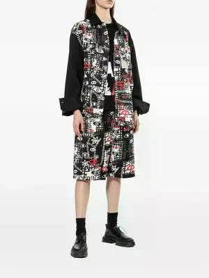 Comme Des Garçons Graphic-print Knee-length Shorts