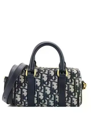 Dior Groove Convertible Bowling Bag Oblique Canvas Nano Handbag - Blue