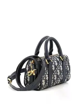 Dior Groove Convertible Bowling Bag Oblique Canvas Nano Handbag - Blue