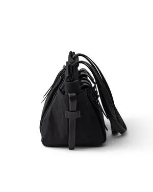 Prada Canvas And Leather Tote Bag - Black