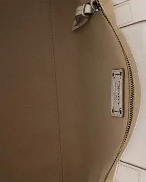 Prada Medium Leather Tote Bag - Neutral