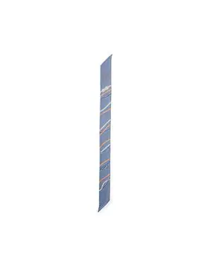 Prada Printed Silk Twill Skinny Scarf