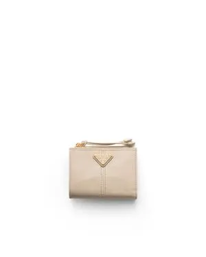 Prada Small Leather Wallet Neutral