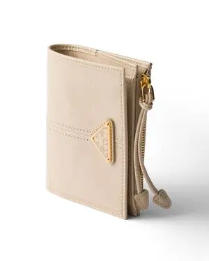 Prada Small Leather Wallet - Neutral