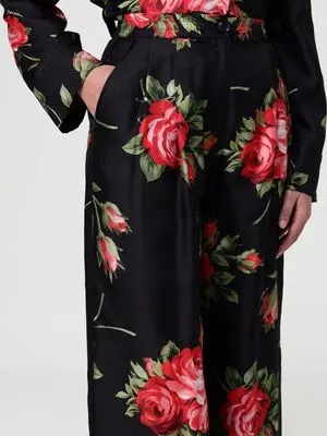 Dolce & Gabbana Wide Leg Floral Trousers