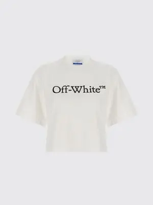 Off-White Logo" Cropped T-shirt - White