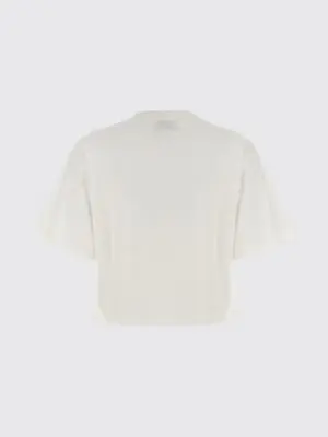 Off-White Logo" Cropped T-shirt - White