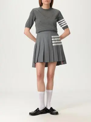 Thom Browne Pleated Wool Mini Skirt