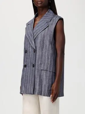 Max Mara Ballò Pinstriped Linen Vest