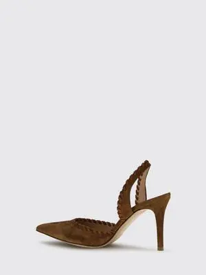 GIANVITO ROSSI Suede Mary Jane Ballerina Flats