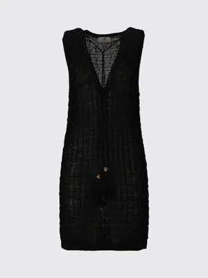 Elisabetta Franchi Sleeveless V-neck Mini Dress - Beige