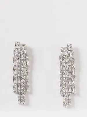 SELF-PORTRAIT Dangle Crystal Earrings - Silver