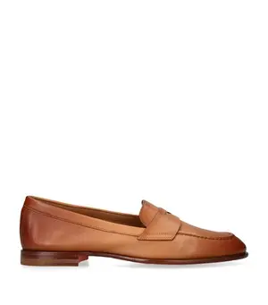 Santoni Leather Famed Loafers