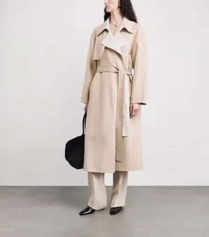 Fabiana Filippi Virgin Wool Belted Trench Coat