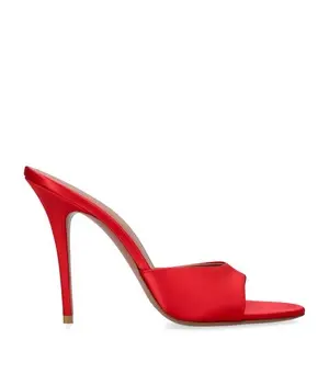 Amina Muaddi Elodie 105 Heeled Mules - Red