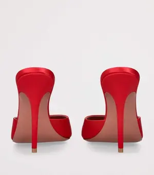 Amina Muaddi Elodie 105 Heeled Mules - Red